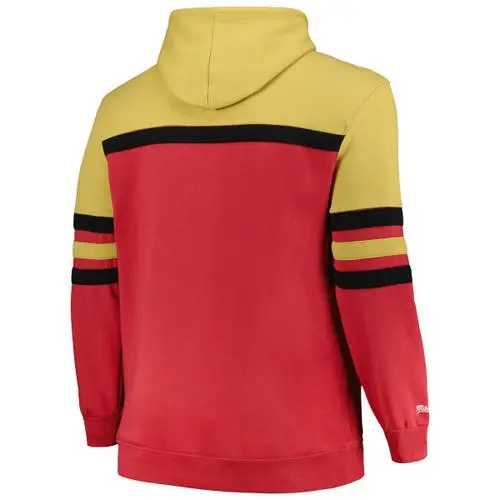 Mitchell & Ness Chicago Bulls Hardwood Classics Head Coach Pullover Hoodie - Red