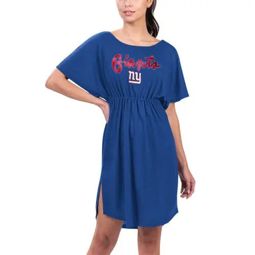 G-III 4HER BY CARL BANKS New York Giants Versus Swim Cover-up - Royal