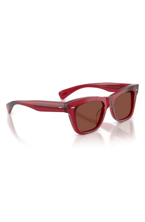 Oliver Spencer Ms. Oliver 51mm Square Sunglasses - Translucent Rust/burgundy