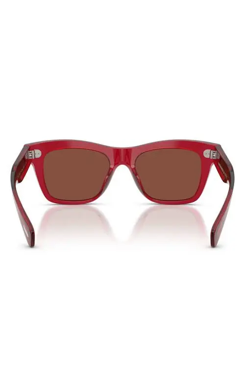Oliver Spencer Ms. Oliver 51mm Square Sunglasses - Translucent Rust/burgundy