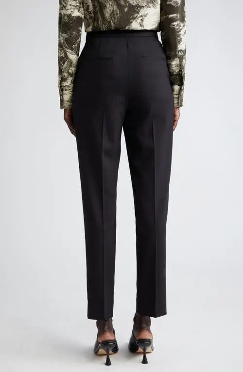 Jason Wu High Waist Pintuck Virgin Wool Blend Pants In Black - 82  display picture 1