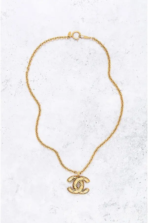 Chanel Coco Mark Medallion Chain Necklace