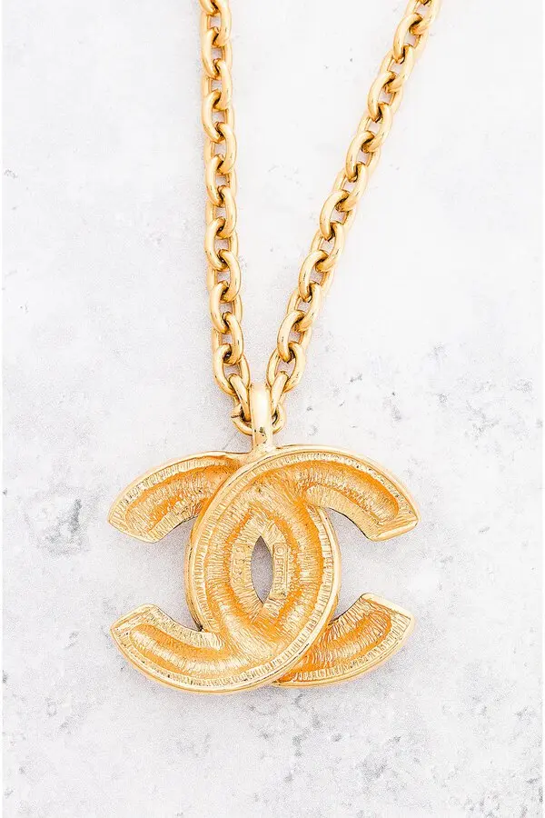 Chanel Coco Mark Medallion Chain Necklace