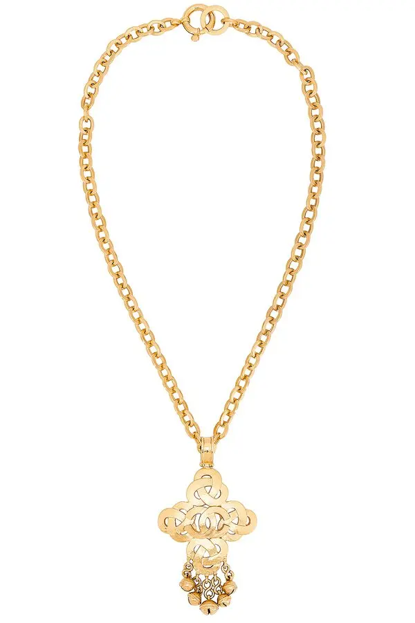 Chanel 1995 Coco Mark -tone Necklace - Gold