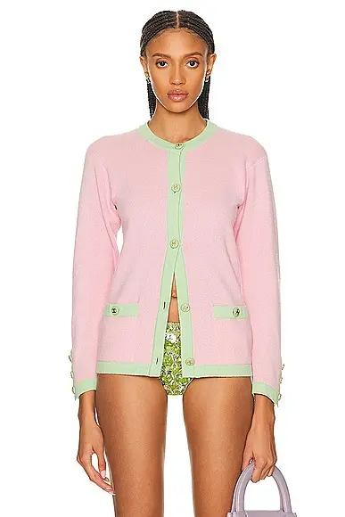 Chanel Cotton Chanel Green Sweater Chanel Mint Green Cotton Blend