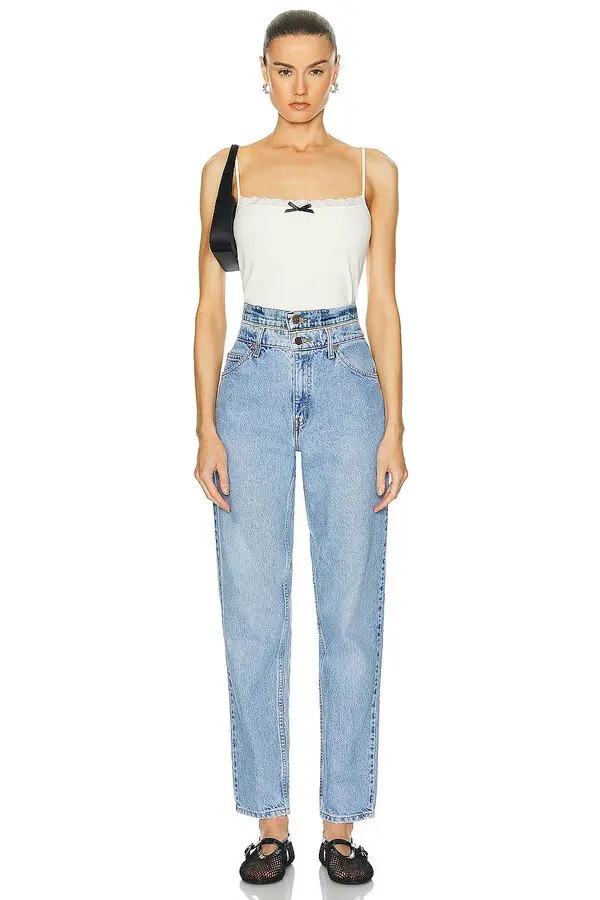 ALIGRACE Vintage Double Waist Jeans