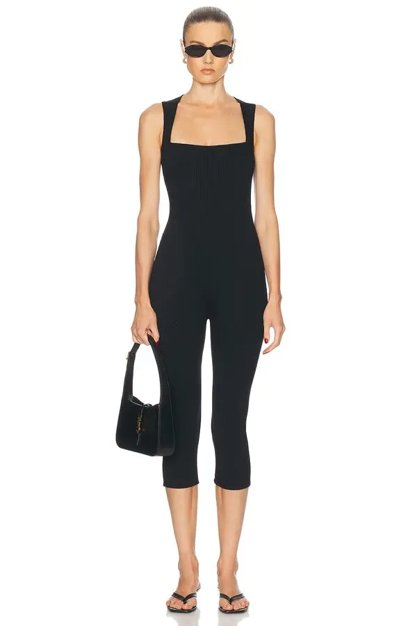SANS FAFF Bell Pedal Pusher Jumpsuit - Black
