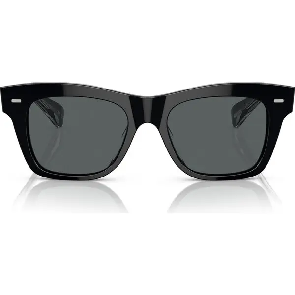 Oliver Spencer 51mm Polarized Square Sunglasses - Black Polarized