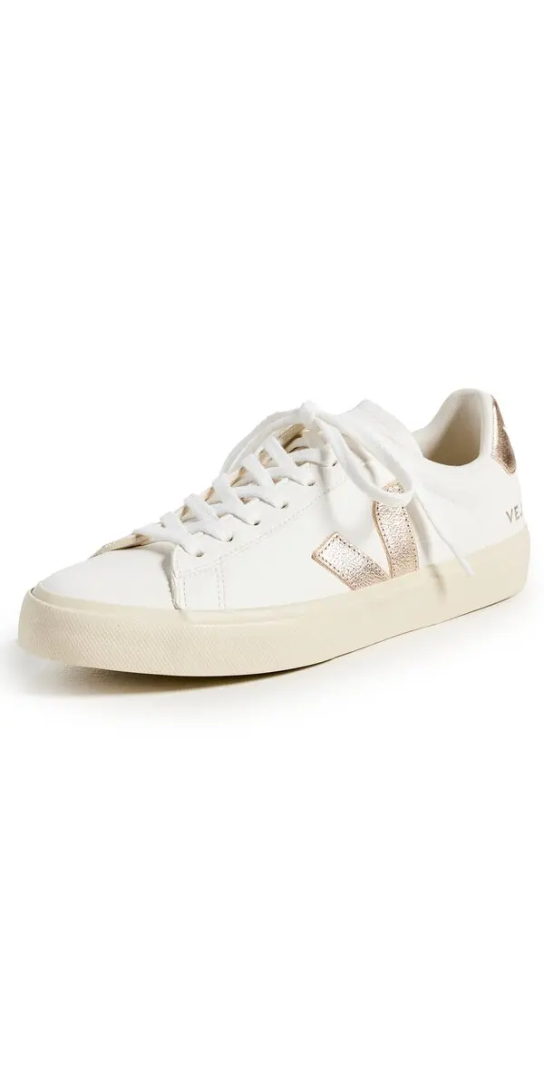 VEJA Campo Sneakers With Metallic Accents - Extra-white_platine