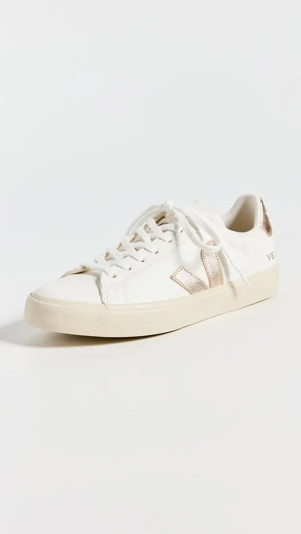 VEJA Campo Sneakers With Metallic Accents - Extra-white_platine