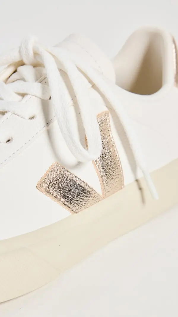 VEJA Campo Sneakers With Metallic Accents - Extra-white_platine