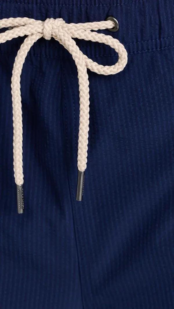 FAIR HARBOR The Bayberry Swim Trunks 7 - Navy Seersucker
