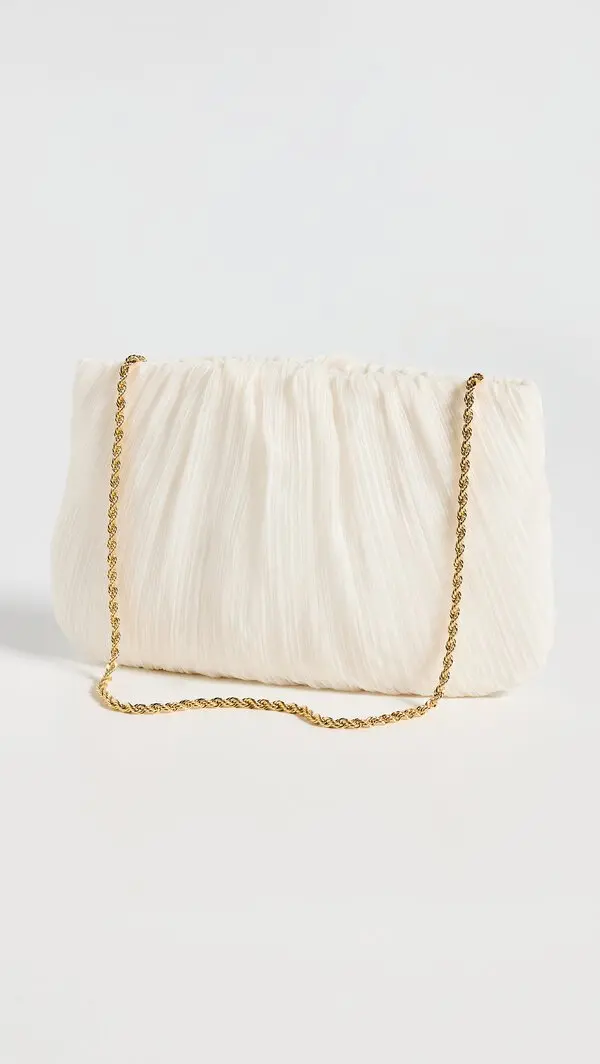 LOEFFLER RANDALL Brit Pleated Pouch - Pearl