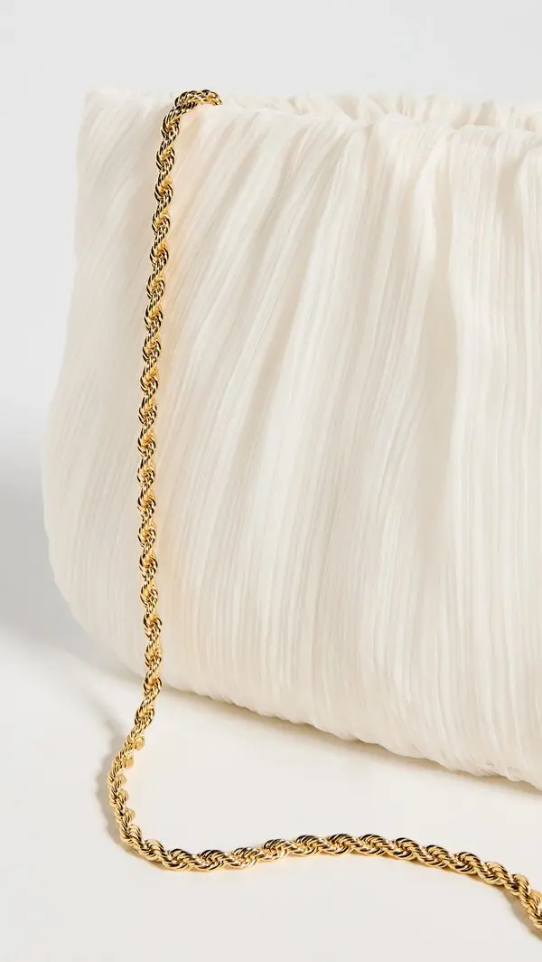 LOEFFLER RANDALL Brit Pleated Pouch - Pearl