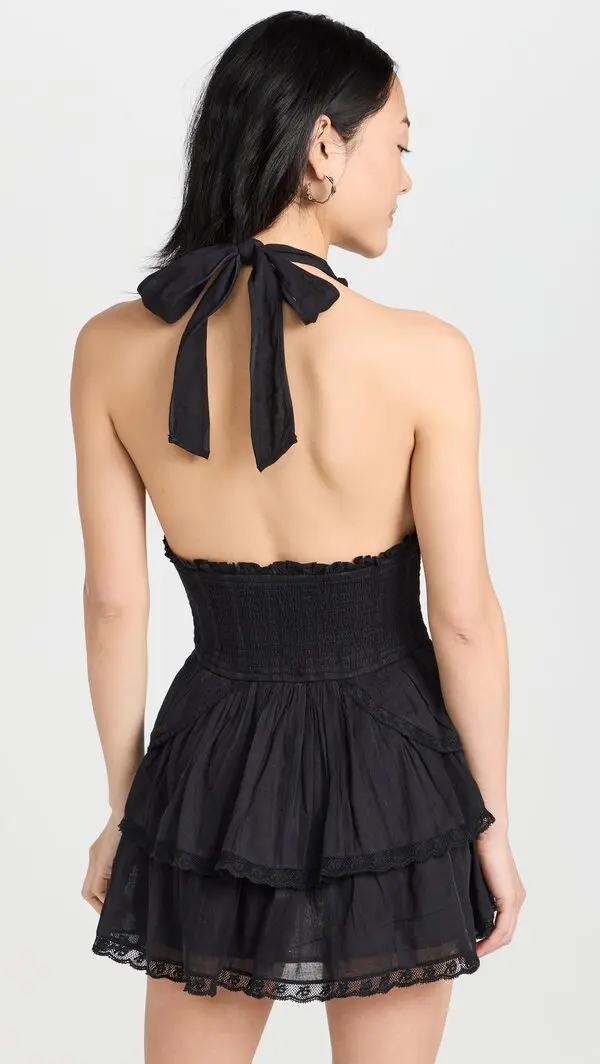 LoveShackFancy Deanna Halter Dress