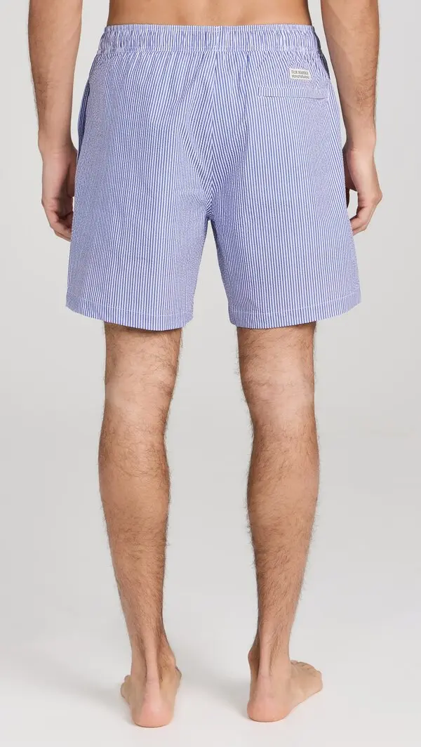 FAIR HARBOR The Bayberry Swim Trunks 7 - Sky Blue Seersucker