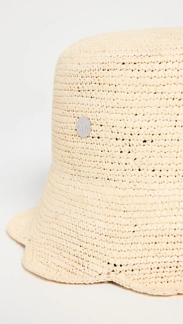 Freya Scallop Straw Bucket Hat