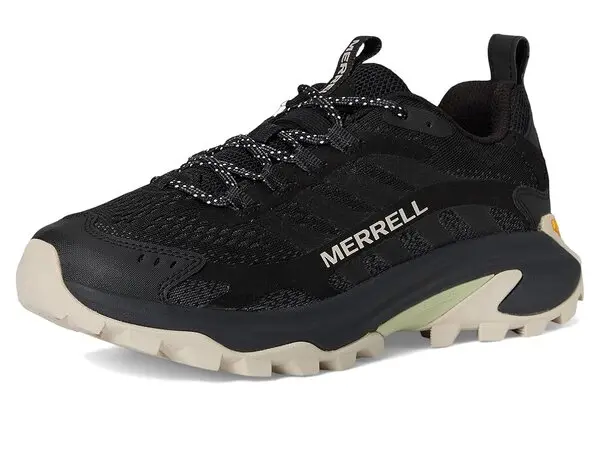 Merrell Moab Speed 2 Low Top Lace Up Athletic Sneakers - Black