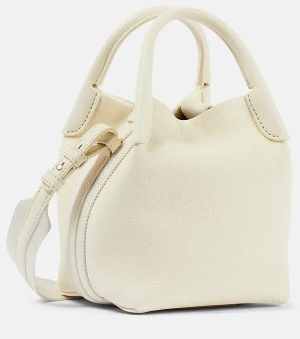 Loro Piana Bale Micro Leather Tote - White