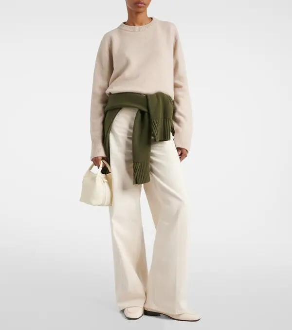 Loro Piana Bale Micro Leather Tote - White