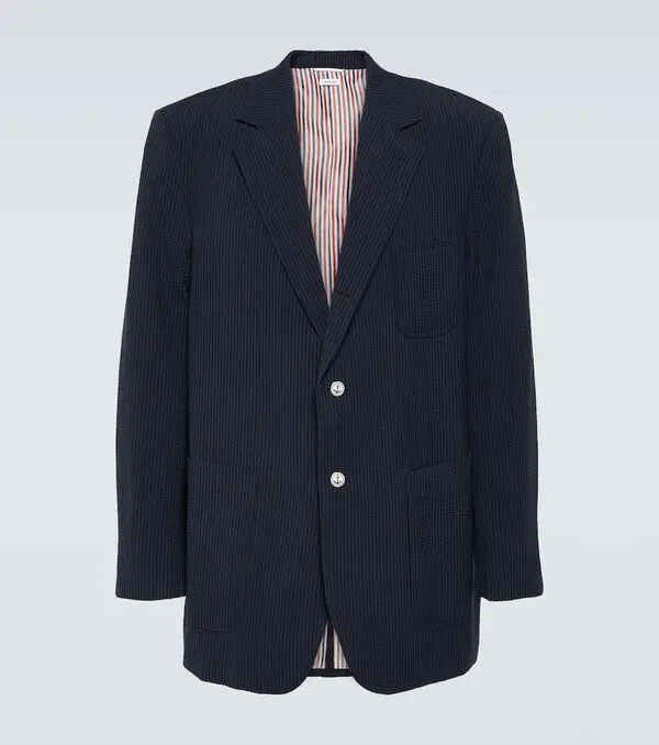 Thom Browne Seersucker Wool Blazer