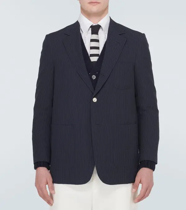 Thom Browne Seersucker Wool Blazer