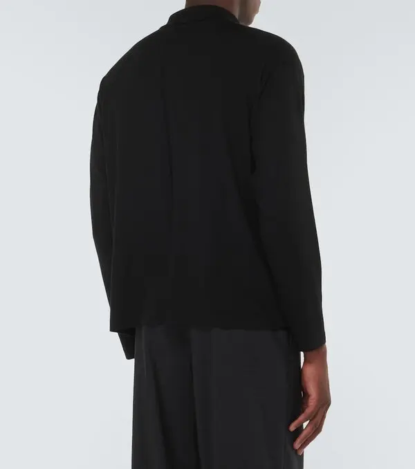 THE ROW Djon Wool Polo Sweater - Black