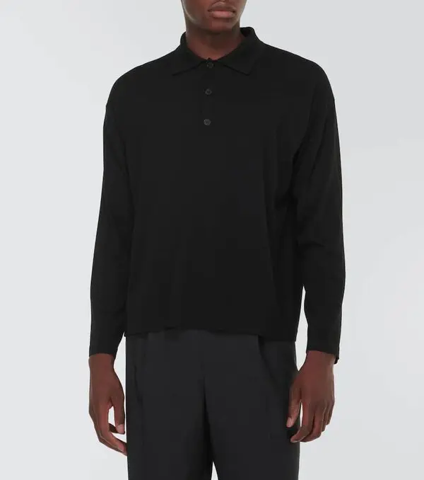THE ROW Djon Wool Polo Sweater