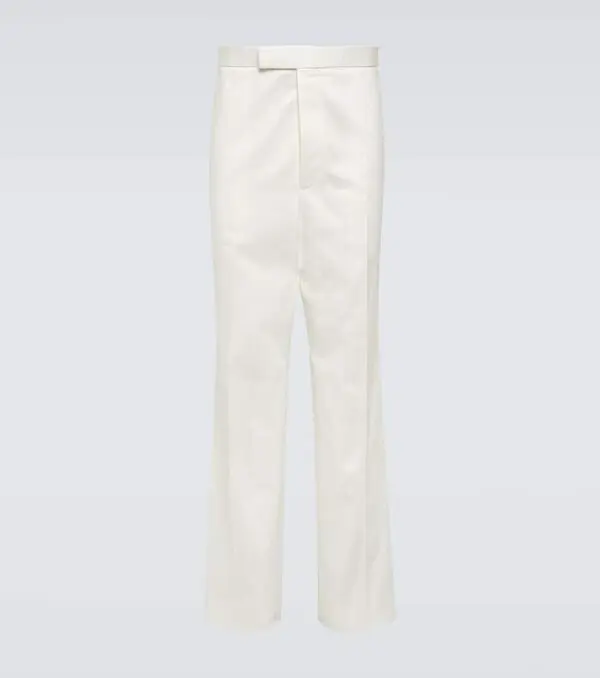 Thom Browne High-rise Cotton Twill Chinos