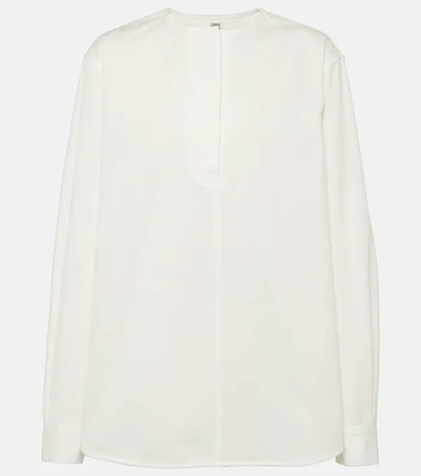 TOTEME Cotton Twill Blouse - White