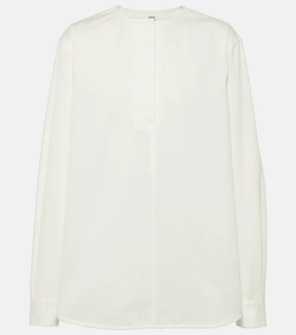 TOTEME Cotton Twill Blouse - White
