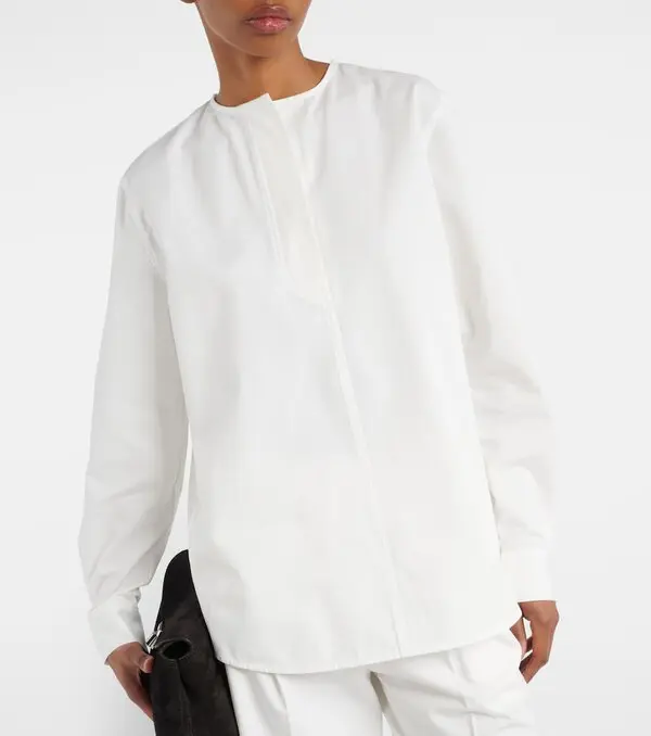 TOTEME Cotton Twill Blouse - White