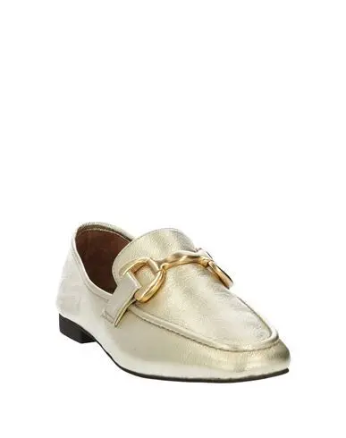 BIBI LOU Loafers With Metal Appliqués - Gold