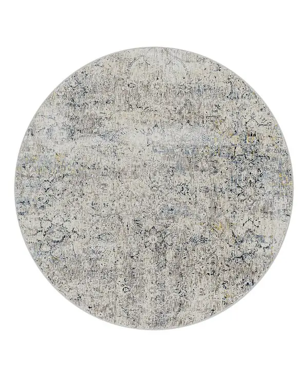 LIVABLISS Cardiff Cdf-2300 Round Area Rug, 5'3 X 5'3 - Grey/charcoal