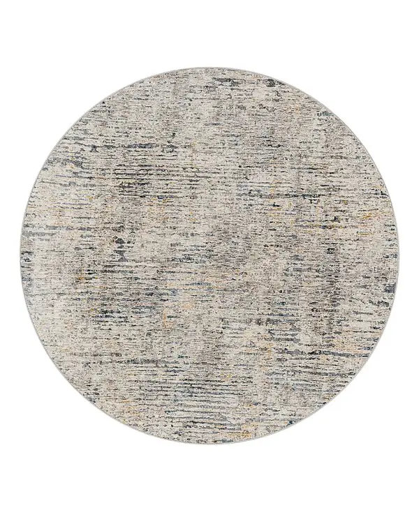Livabliss Cardiff Cdf-2301 Round Area Rug, 5'3 X 5'3 - Grey/silver