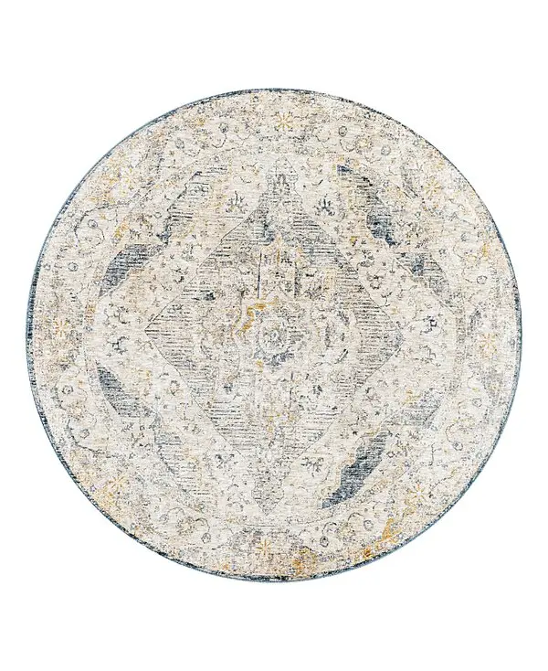 Livabliss Cardiff Cdf-2303 Round Area Rug, 6'7 X 6'7 - Grey/mist
