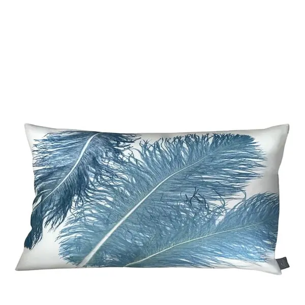AVIVA STANOFF Plume Twilight Ivoire Eco Suede Collection Pillow, 12 X 20 - Crème/twilight