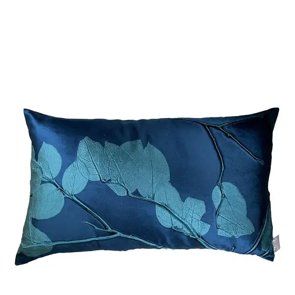 AVIVA STANOFF Lemon Leaf Signature Velvet Collection Pillow, 12 X 20 - Azure