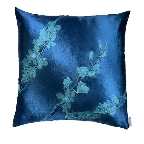AVIVA STANOFF Orchid Signature Velvet Collection Pillow, 20 X 20 - Azure