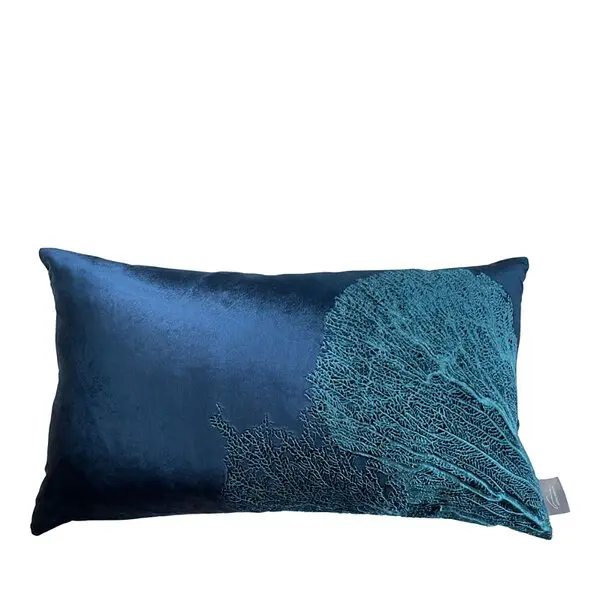 AVIVA STANOFF Sea Fan Decorative Pillow, 12 X 20 - Azure