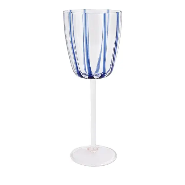VIETRI Nuovo Stripe Wine Glass - Blue
