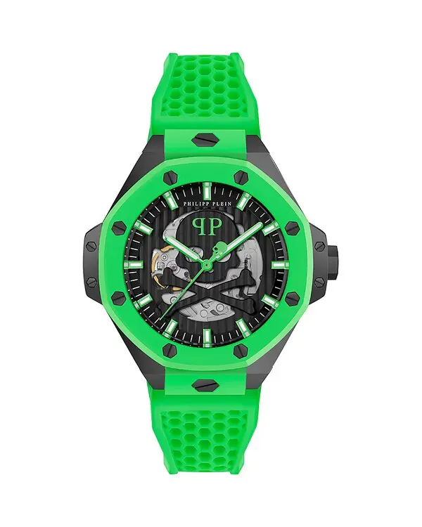 Philipp Plein Keleton Royal Watch, 46mm - Black/green