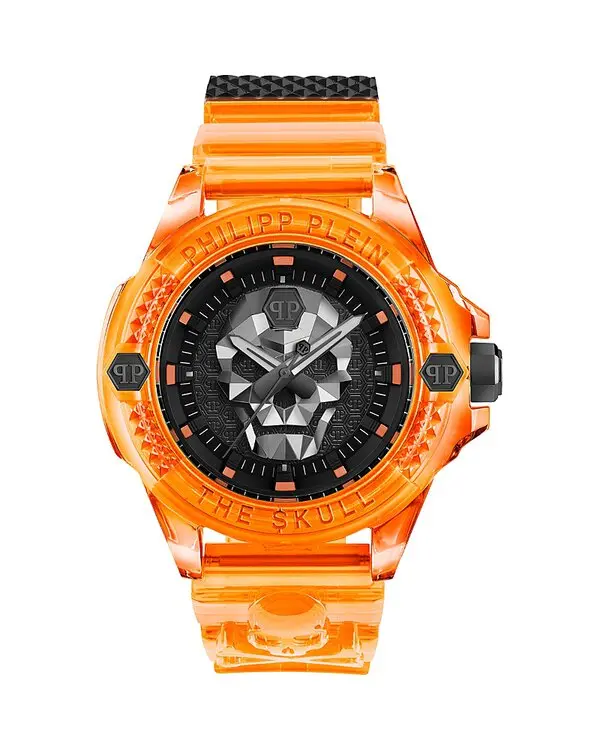 Philipp Plein The $kull Scuba Duba Edition Watch - Black/orange