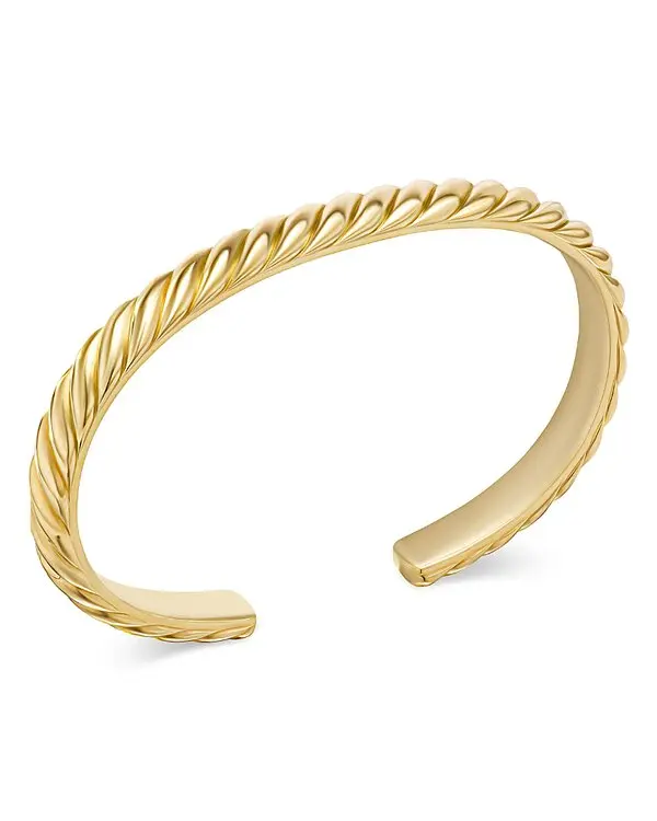 David Yurman Sculpted Cable Cuff Bracelet - Gold
