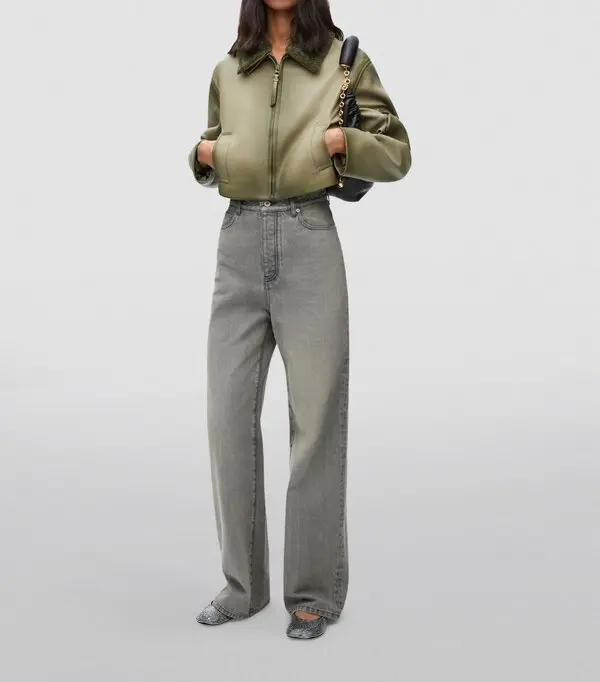 Loewe Cropped Leather Jacket