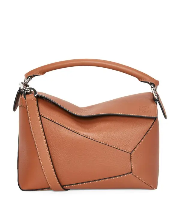 Loewe Leather Puzzle Edge Top-handle Bag - Brown
