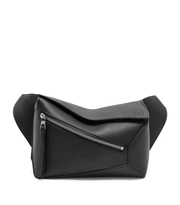 Loewe Leather Puzzle Belt Bag - Black