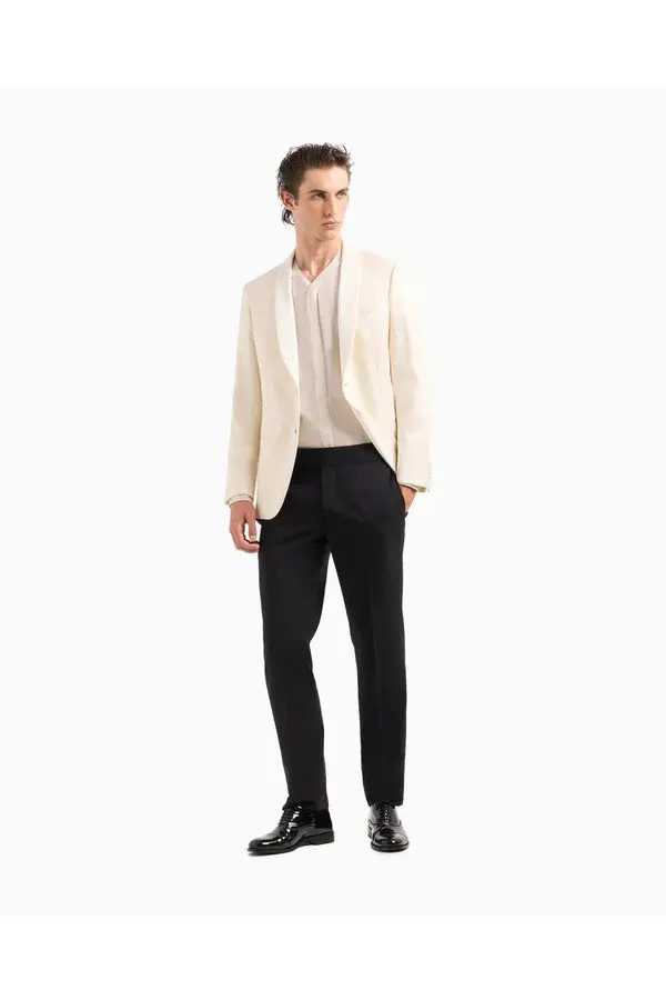 Giorgio Armani Soho Line Single-Breasted Tuxedo Jacket In Jacquard