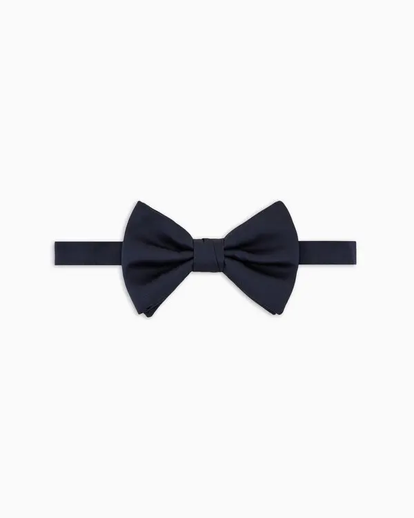 Giorgio Armani Large Silk-blend Bow Tie - Blue