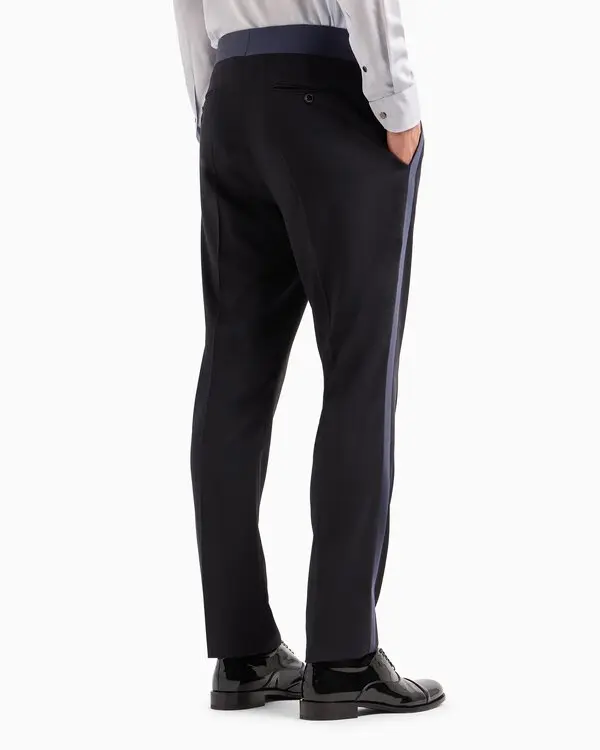 Giorgio Armani Wool Crêpe Tuxedo Trousers